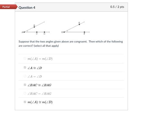 solved partial question 4 0 5 2 pts e b a с g suppose that