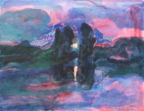 Купити картину «Сутінки Пейзаж з річкою в жанрі водний і морський пейзаж олійними фарбами