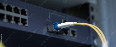 Information Technology Room Computer Network Ether Cable Fiber Optic