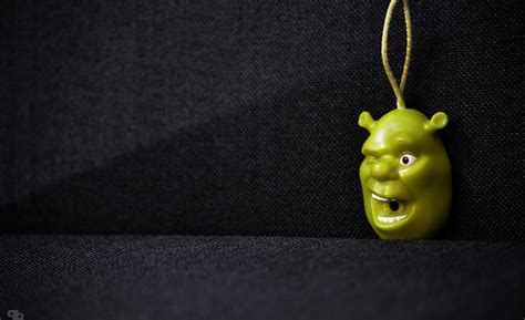Humorous Shrek Portrait Capturing Lively Expressions Wallpaper
