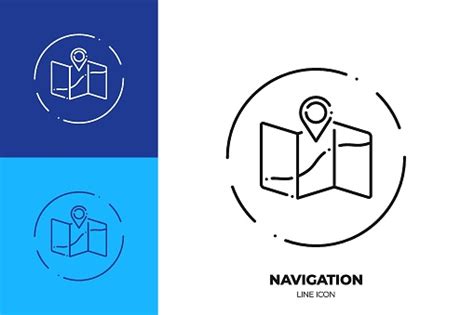 위치 핀 라인 아트 벡터 아이콘으로 매핑합니다 이동 경로의 윤곽선 기호입니다 얇은 스트로크로 만든 탐색 픽토그램 배경에 격리