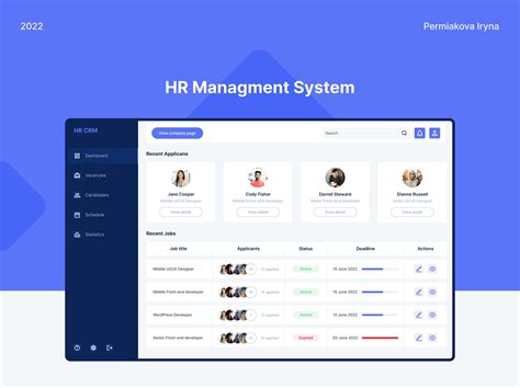 Crm Hr Managment System Review System Design Hrms Dashboard Hr