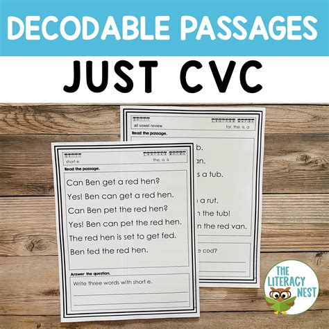 Cvc Words Decodable Passages For Orton Gillingham Lessons Made By Teachers