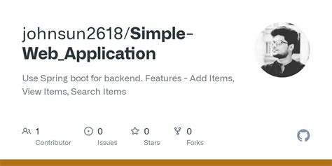 Github Johnsun2618simple Webapplication Use Spring Boot For