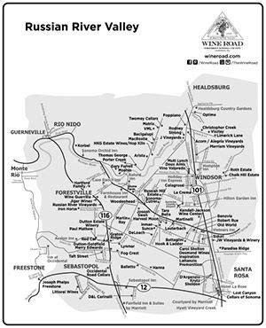 Russian River Valley Wine Road Russian River Valley Wine Map