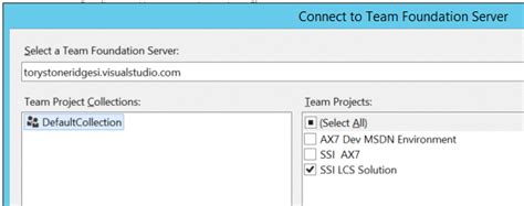 How To Connect A Microsoft Dynamics AX TFS Project