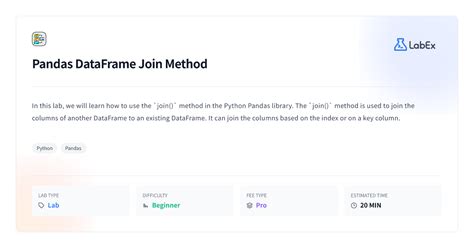 Pandas Dataframe Join Method Labex