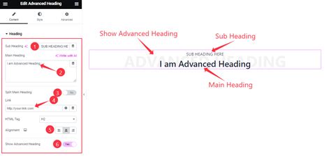 How To Use The Advanced Heading Widget