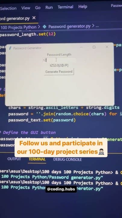 Build Password Generator Using Python 👨🏻‍💻 Source Code Is Available In Description Youtube