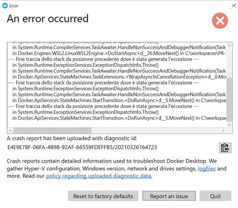 Docker Always Fails To Start · Issue 10761 · Dockerfor Win · Github