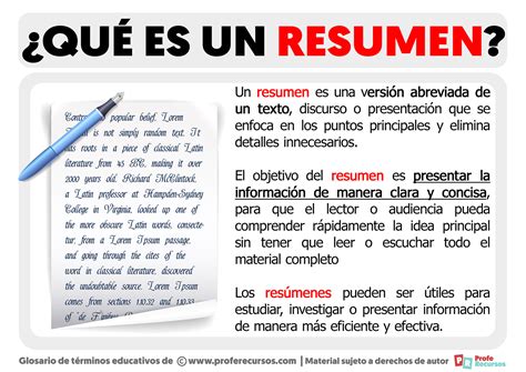 Qu Es Un Resumen Definici N De Resumen