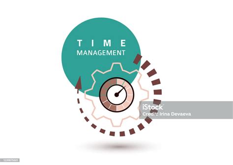 시간 관리 개념입니다 효율성 생산성을 위한 크리에이티브 아이콘 사인 스톱워치 기어 플랫 디자인 벡터 갈색에 대한 스톡 벡터 아트 및 기타 이미지 Istock