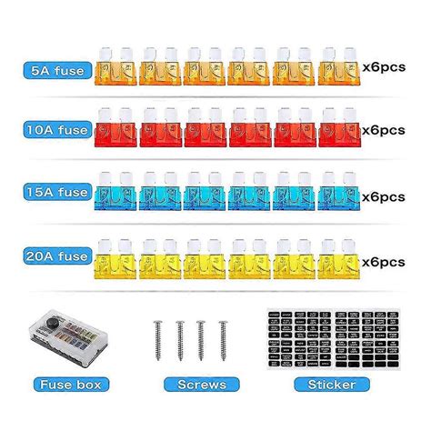 Way V Fuse Box Volt Blade Fuse Block Holder Circuit W Negative Bus Waterproof Fuse