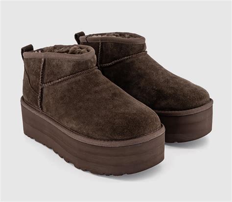 Ugg Classic Ultra Mini Platform Boots Burnt Cedar Flat Shoes For Women