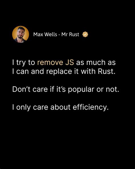 Why I Chose Rust Over Javascript For Efficiency Max Wells 🦀 Mr Rust