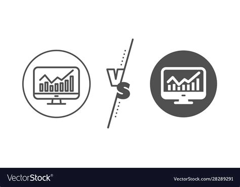 Statistics Line Icon Data Analysis Sign Royalty Free Vector