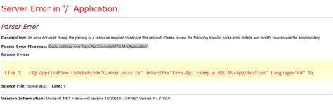 Receive Error When Try To Run MVC App Issue XeroAPI Xero Net GitHub