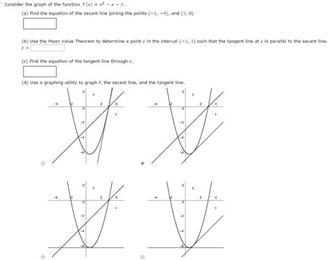 solved consider the graph of the function f x x 2 x 6