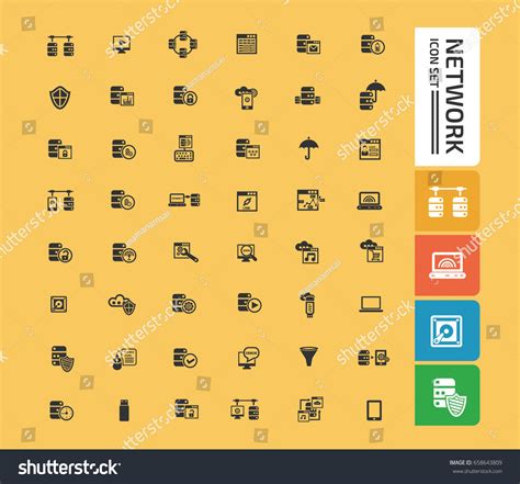 Database Icon Setclean Vector Stock Vector Royalty Free 658643809