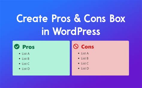 How To Create Pros Cons Box In WordPress WPLogout