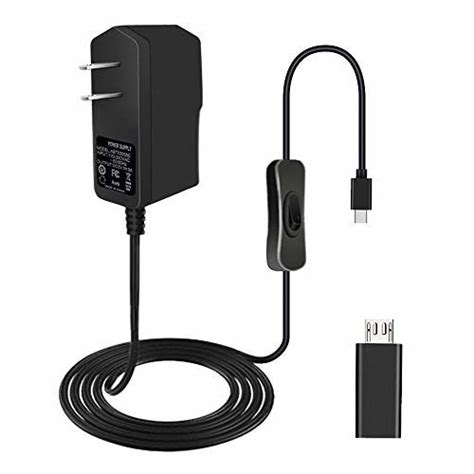 Getuscart Geeekpi Raspberry Pi 4 Power Supply With On Off Switch 5v 3a Usb C Charger For