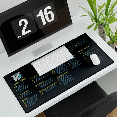 Mouse Pad Desk Mat Linux VIM Editor Cheat Sheet For Beginners Desk