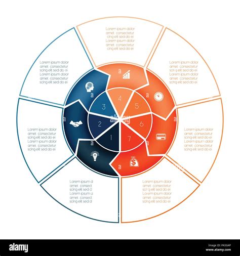 Ring Of Arrows Infographic Chart Template For Presentation 7 Options Circle Banner What Can Be