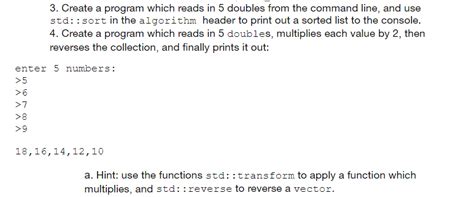 Solved 3 Create A Program Which Reads In 5 Doubles From The