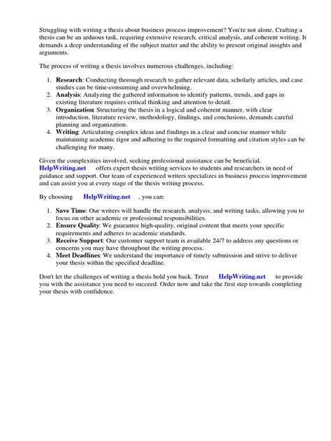 Thesis About Business Process Improvement Pdf Business Process Business Process Management