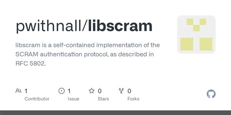 Github Pwithnalllibscram Libscram Is A Self Contained Implementation Of The Scram