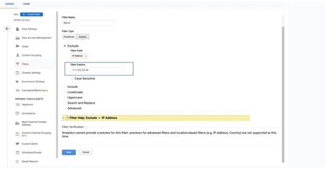 Filter IP Addresses On Google Analytics Analyzify Docs