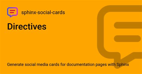Directives Sphinx Social Cards
