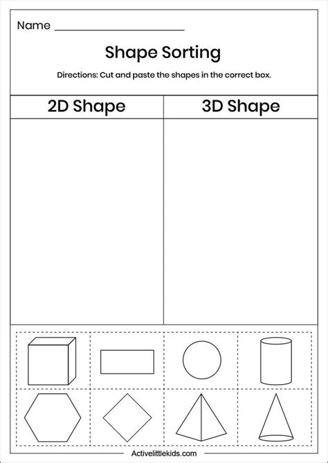 Shape Shorting Worksheet Shapes Worksheet Kindergarten Kindergarten