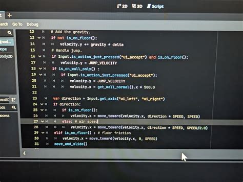 Help With Wall Jump Code Physics Godot Forum