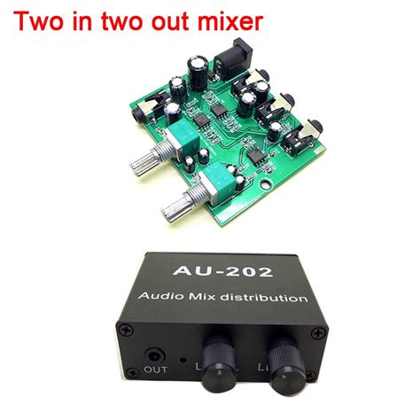 Stereo Audio Mixer Two IN Two Sound Source Volume Vicedeal
