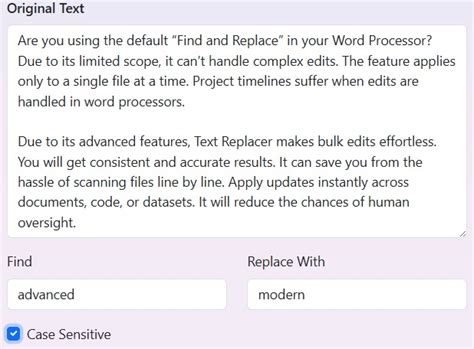 Text Replacer Quickly Find And Replace Words Online