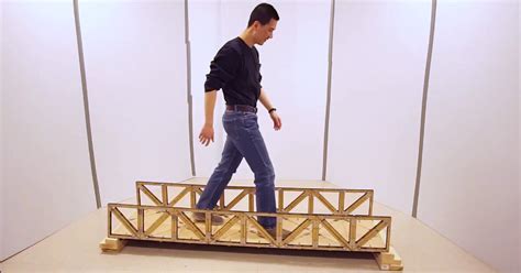 Foldable Origami Structure Made Of Fiberboards Can Become Bridges Moon