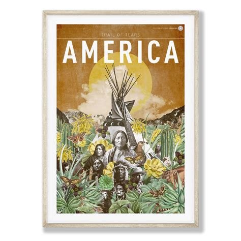 American Poster Native American Poster Teepee Poster Trail Of Tears