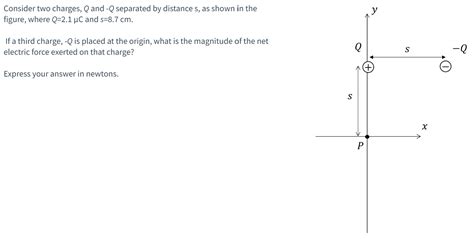 solved consider two charges q ﻿and q ﻿separated by