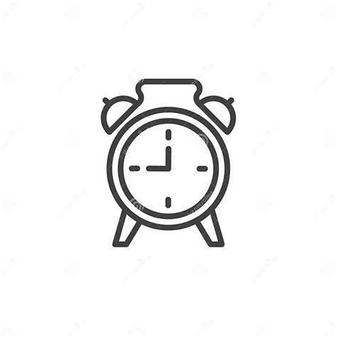 Alarm Clock Line Icon Stock Vector Illustration Of Vector 269924273