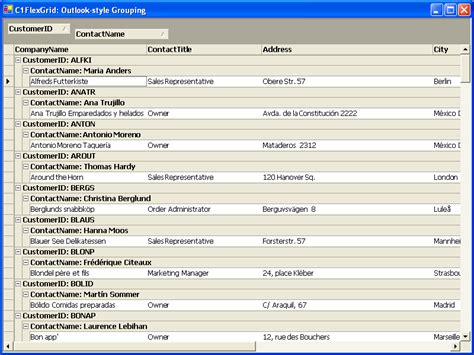 componentone flexgrid for winforms