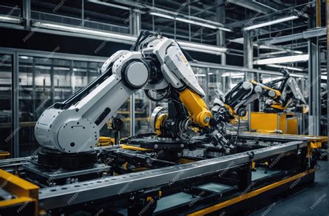 Premium Photo Industrial Automation With Robotic Arms