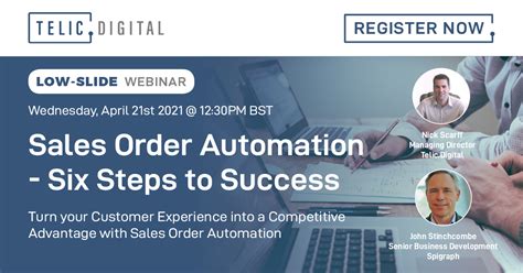 Sales Order Automation Six Steps To Success Telic Digital