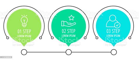 현대 선 벡터 일러스트입니다 3 개의 요소 섹터 아이콘이 있는 인포 그래픽 서클 템플릿입니다 비즈니스 프리젠테이션 웹 디자인 워크플로우 레이아웃 3 단계로 구성 된 도표를
