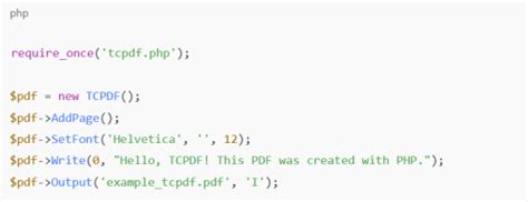 Tcpdf And Fpdf In Php