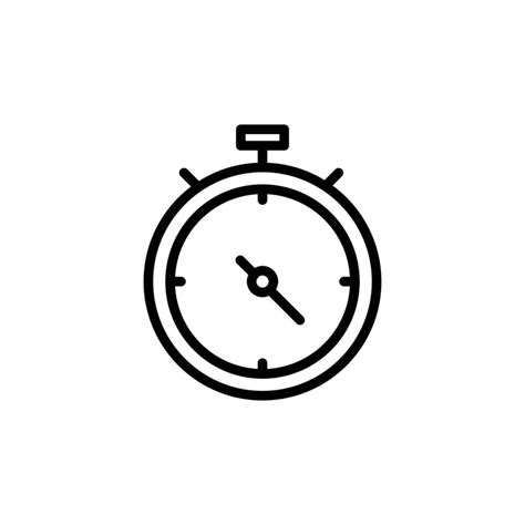 Stopwatch Icon With Outline Style 20592078 Vector Art At Vecteezy