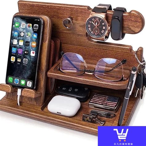 Wands家 特價 實木收納架 床頭收納架 手錶戒指儲物架 眼鏡耳機收納架 雜物手機架 桌麵整理盒 桌麵收納盒 雜物收納架 蝦皮購物