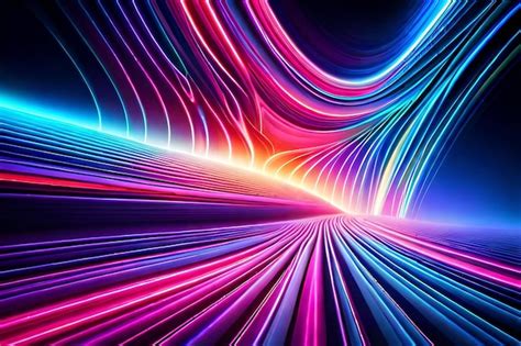 Premium Photo An Electric Neon Light Abstract Background With