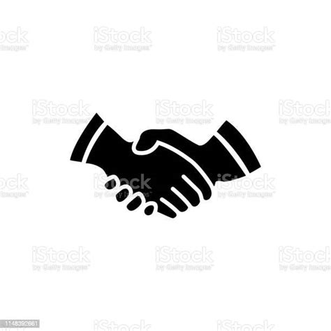 앱 Ui 웹 사이트에 대 한 평면 스타일 벡터의 핸드셰이크 아이콘입니다 블랙 아이콘 벡터 일러스트입니다 검은색에 대한 스톡 벡터 아트 및 기타 이미지 Istock