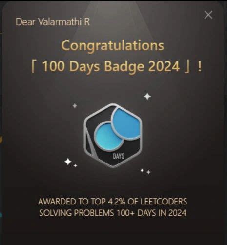 Valar Mathi On Linkedin 100daysofcode Leetcode Codingjourney